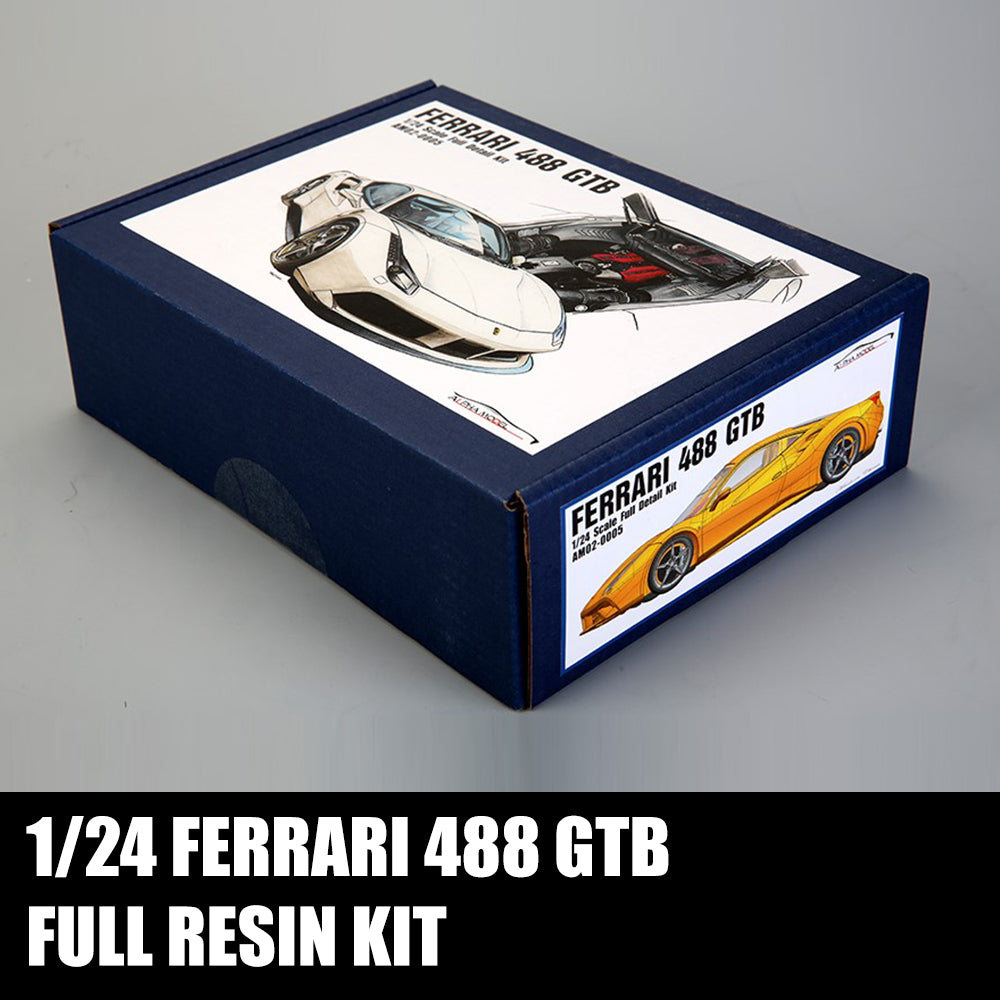 1/24 Alpha Model Ferrari 488 GTB Full Resin Model Kit AM02-0005 ...